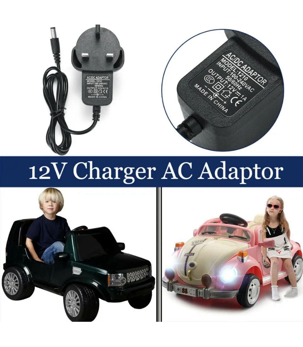 12v 1A UK Plug Battery Charger Fits Kids Toy Car Jeeps Electric Ride O ...